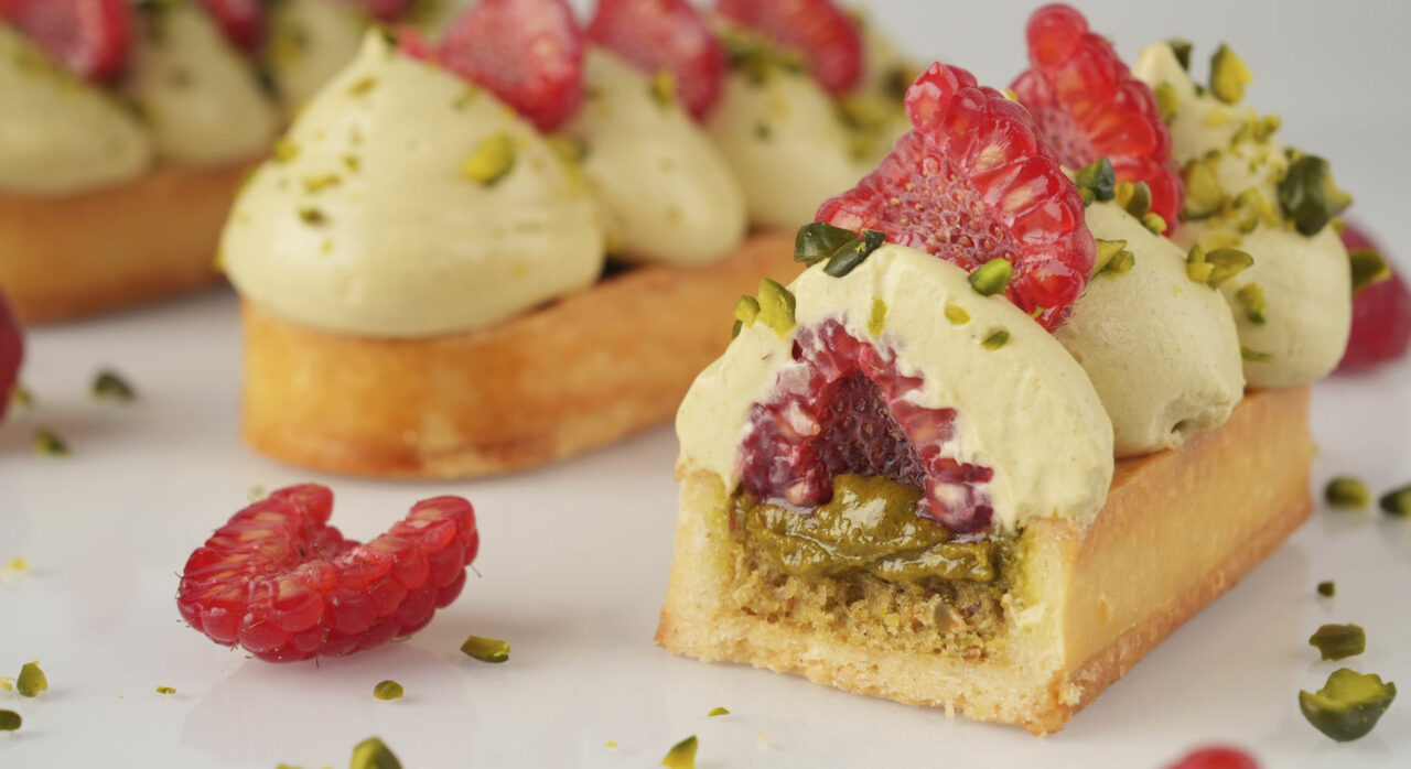 Recette facile Tarte Pistaches Framboises - Les Recettes de Vanessa